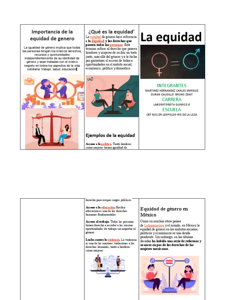 La Equidad: Importancia de La Equidad de Genero ¿Qué Es La Equidad ...