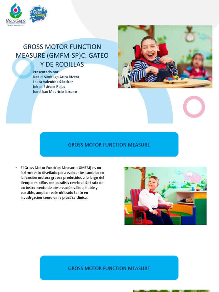 Gross Motor Function Measure (GMFM-SP) C: Gateo Y de Rodillas | PDF