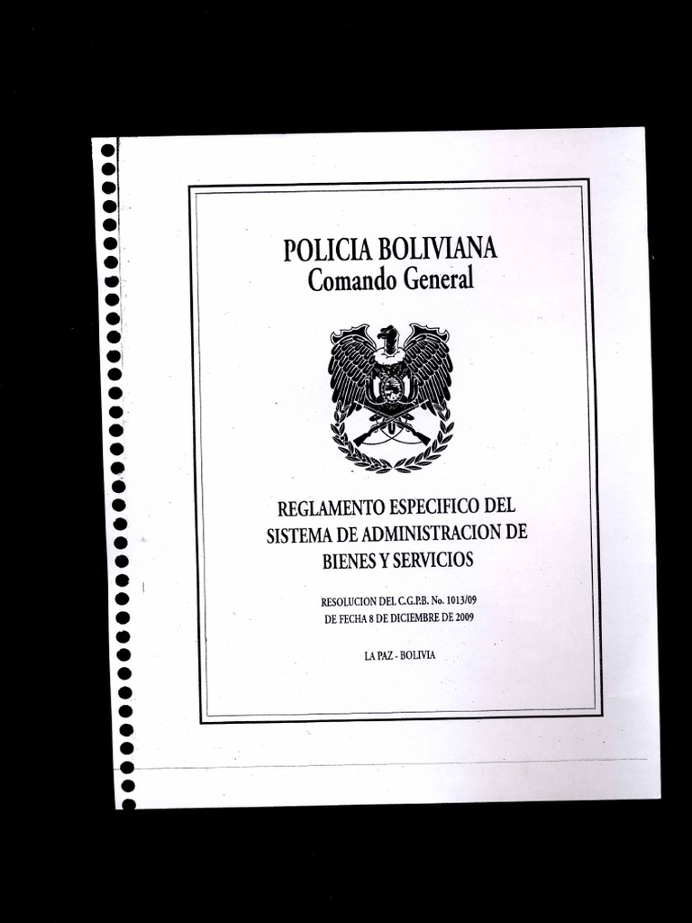 Reglamento Especifico de Sistema de Administracion de Bienes y ...