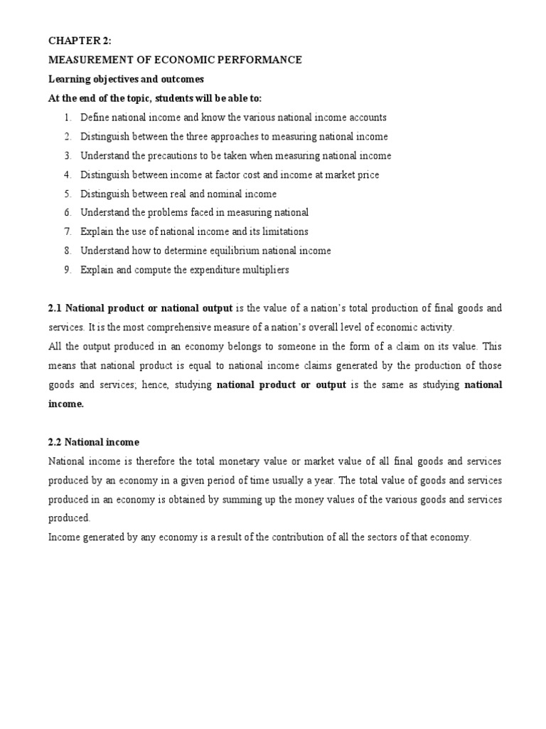 Measurement of Economic Performance | Download Free PDF | Financial ...