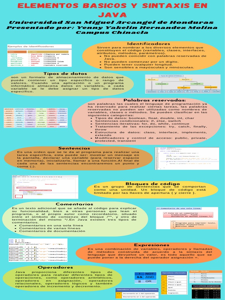 Elementos Basicos y Sintaxis en Java | PDF | Java (lenguaje de ...