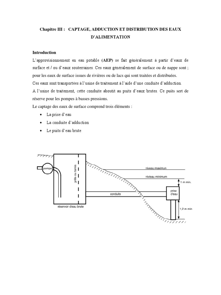 Chapitre 3 - Aep | PDF | Pompe | Lac