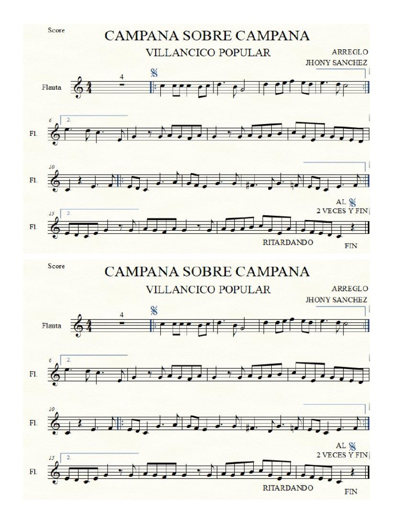 Campana Sobre Campana Flauta | PDF