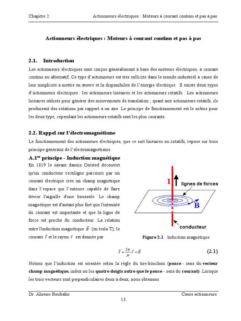 Chapitre 2 Actionneurs | PDF