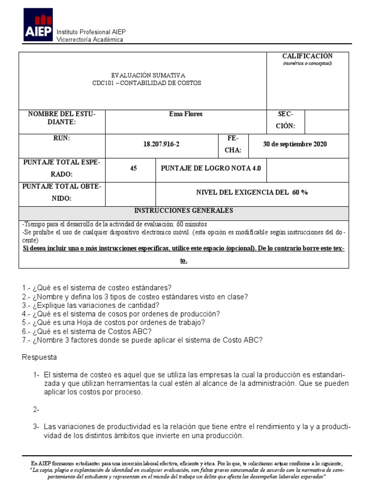 Prueba CDC101 - Unidad 2 | PDF | Business | Economias