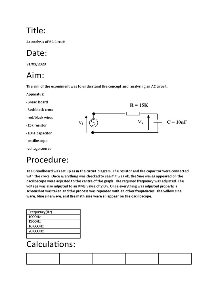 Electrical Science Lab 4 | PDF