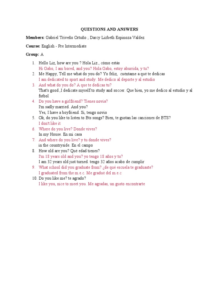QUESTIONS Con Traduccion | PDF