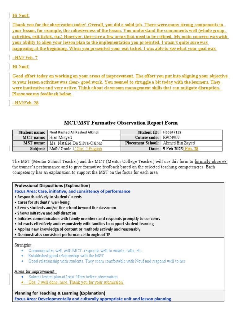 MCT Formative Assessment Report 1 - Nouf Rashed - H00247132 | PDF ...