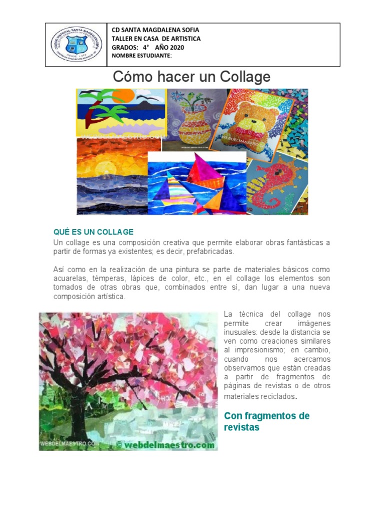 Cómo Hacer Un Collage | PDF | Collage | Pinturas