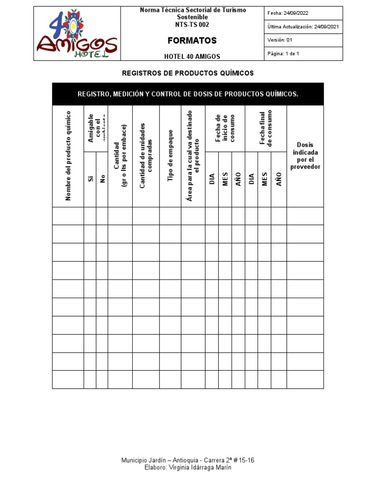 Registros de Productos Químicos | PDF