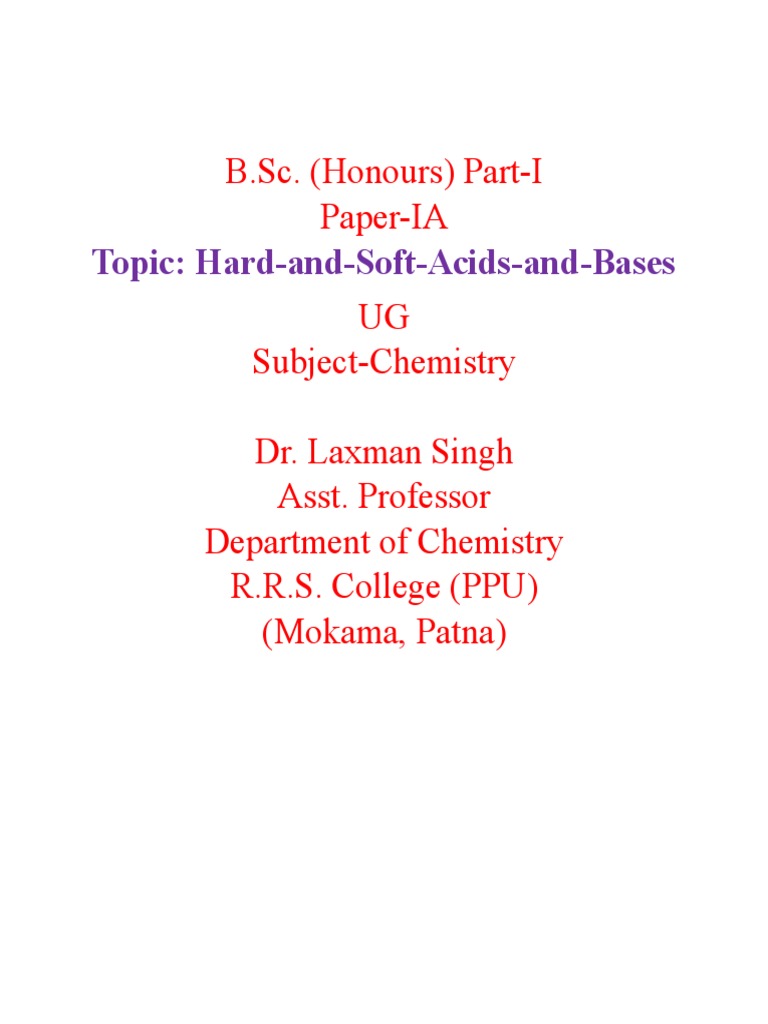 HSAB Concept F | PDF | Physical Chemistry | Physical Sciences