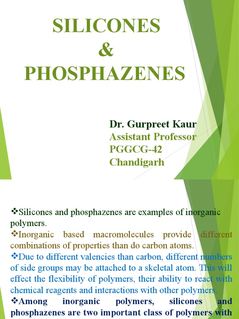 Silicones and Phosphazenes Overview | PDF | Silicone | Polymers