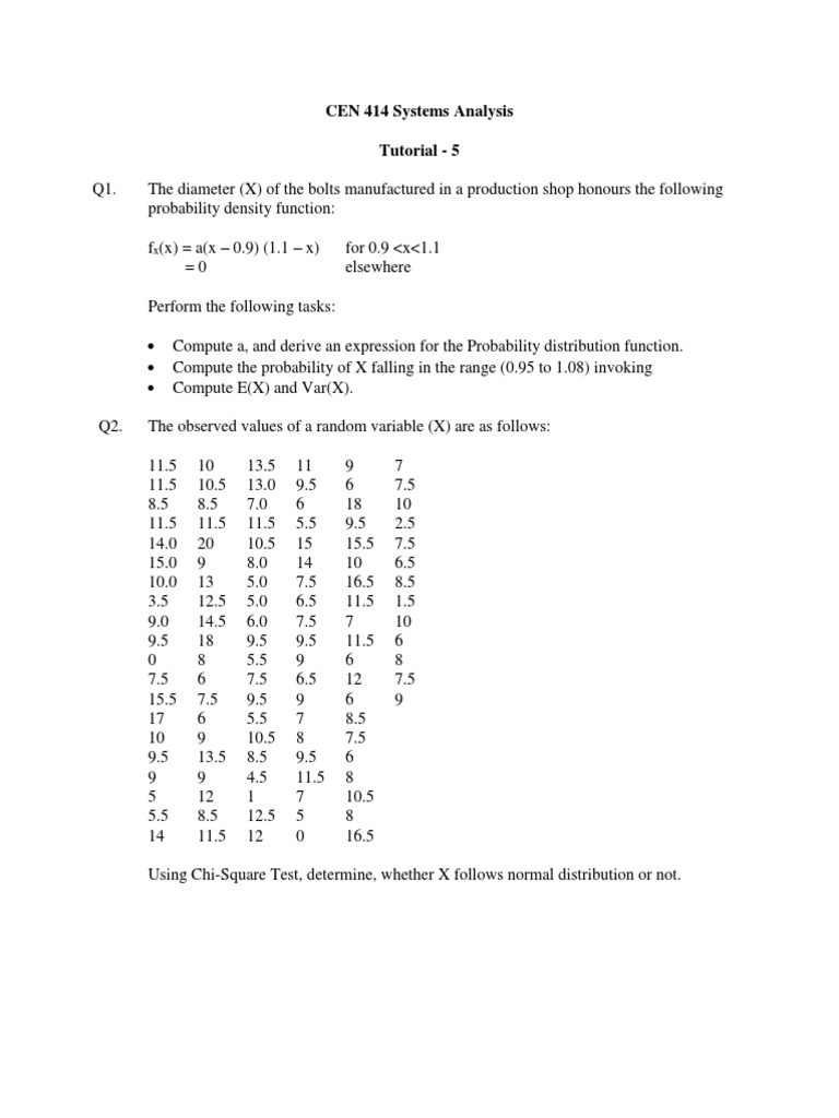 CEN-414 Tutorial 5 | PDF