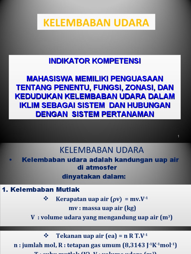 Kelembaban Udara | PDF