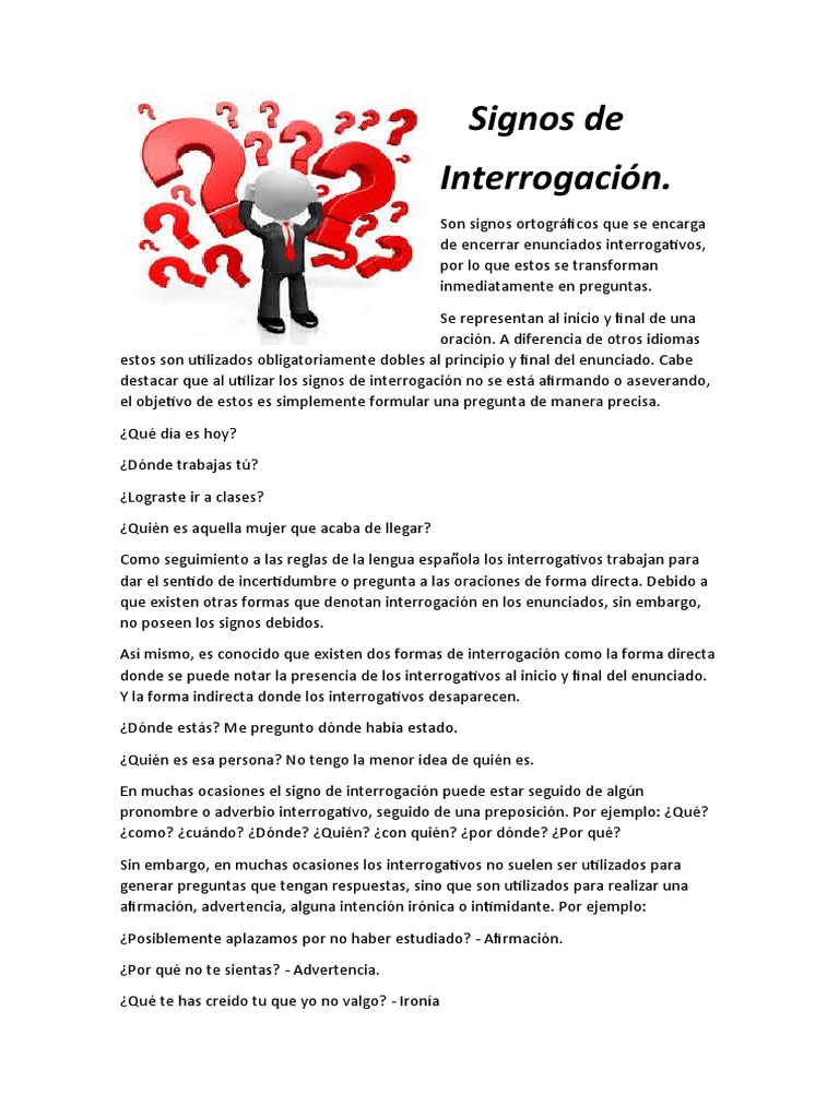 Signos de Interrogacion | PDF