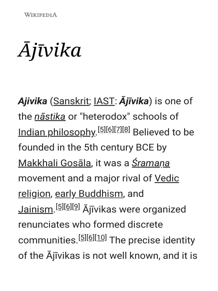 Overview of Ajivika Philosophy | PDF | Nāstika | Indology