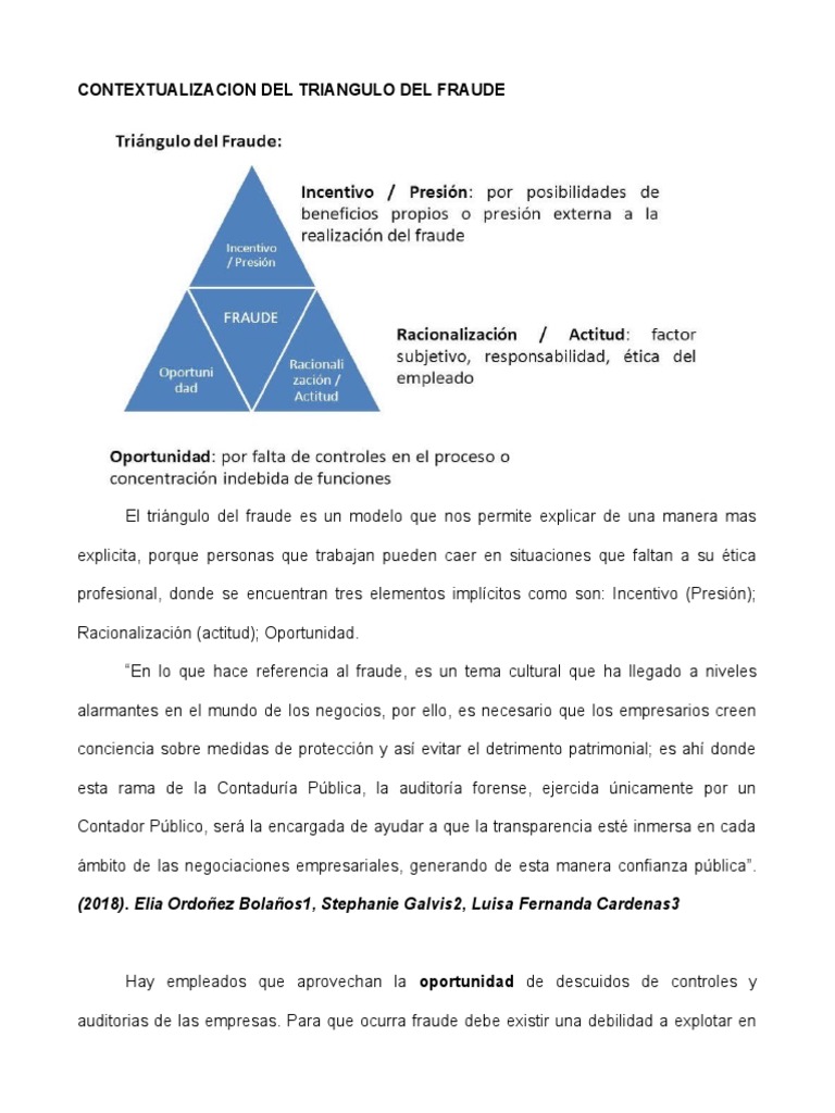 El Triángulo del Fraude en Auditoría | PDF
