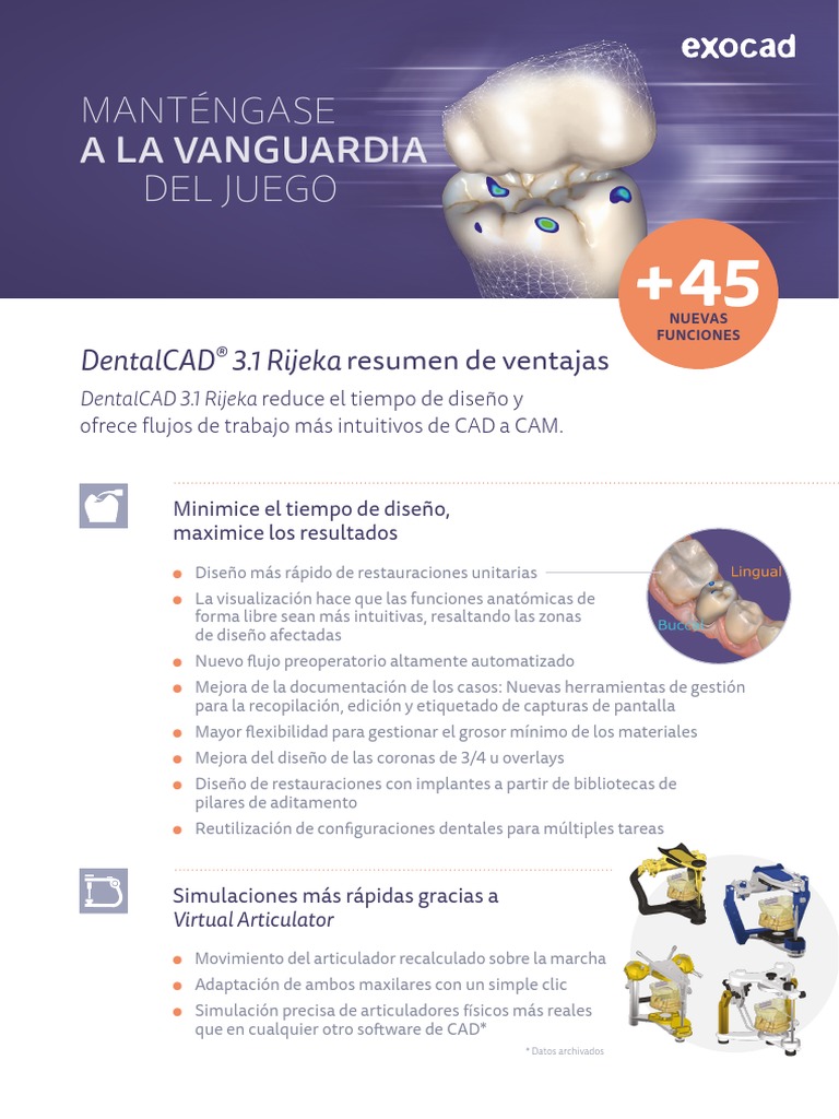 Exocad at A Glance DentalCAD Rijeka Screen ES | PDF | Dentadura postiza ...