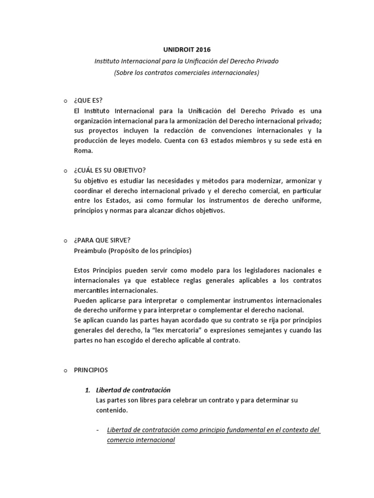 UNIDROIT 2016 Actualizado | PDF