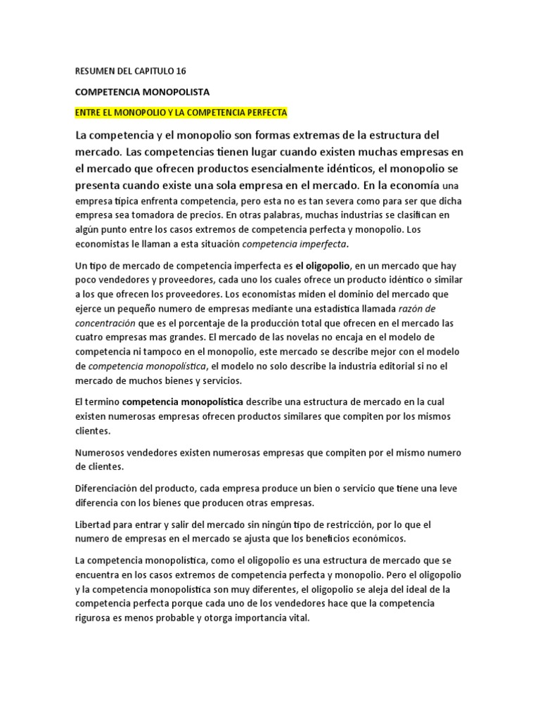 Competencia monopolística: Un modelo de mercado entre la competencia perfecta y el monopolio ...