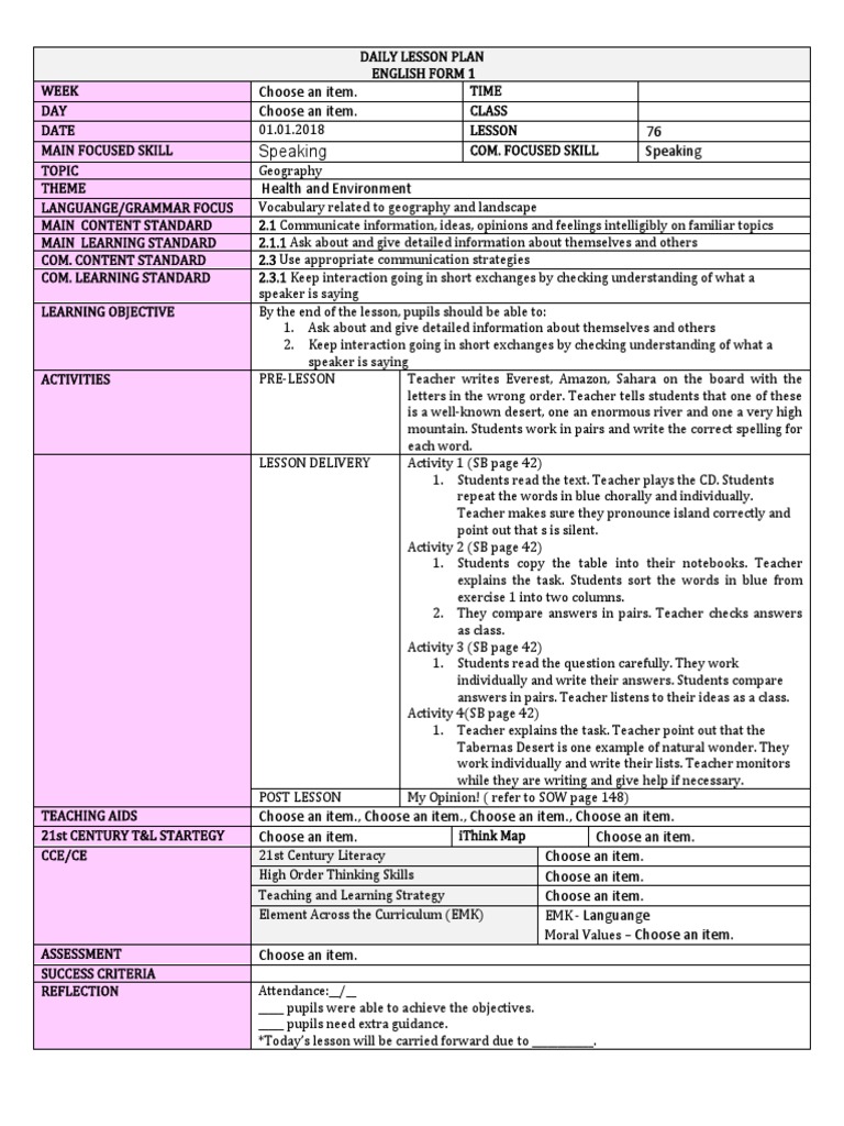 Unit 4 Life On Earth 1 | PDF | Lesson Plan | Teachers
