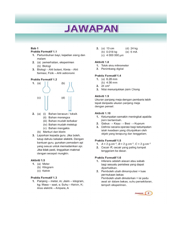 Form 1 Sains Pdf
