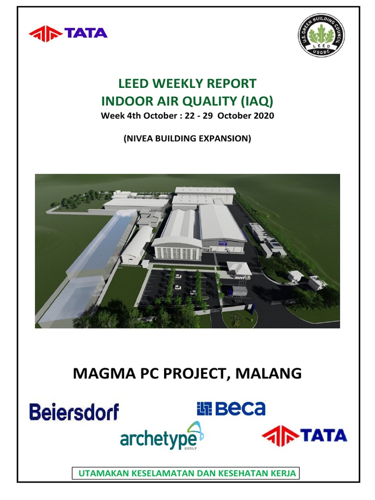 Week 4 - IAQ LEED Report 22 - 29 Oktober 2020 - Magma Project - TATAMULIA r1 | PDF | Duct (Flow ...