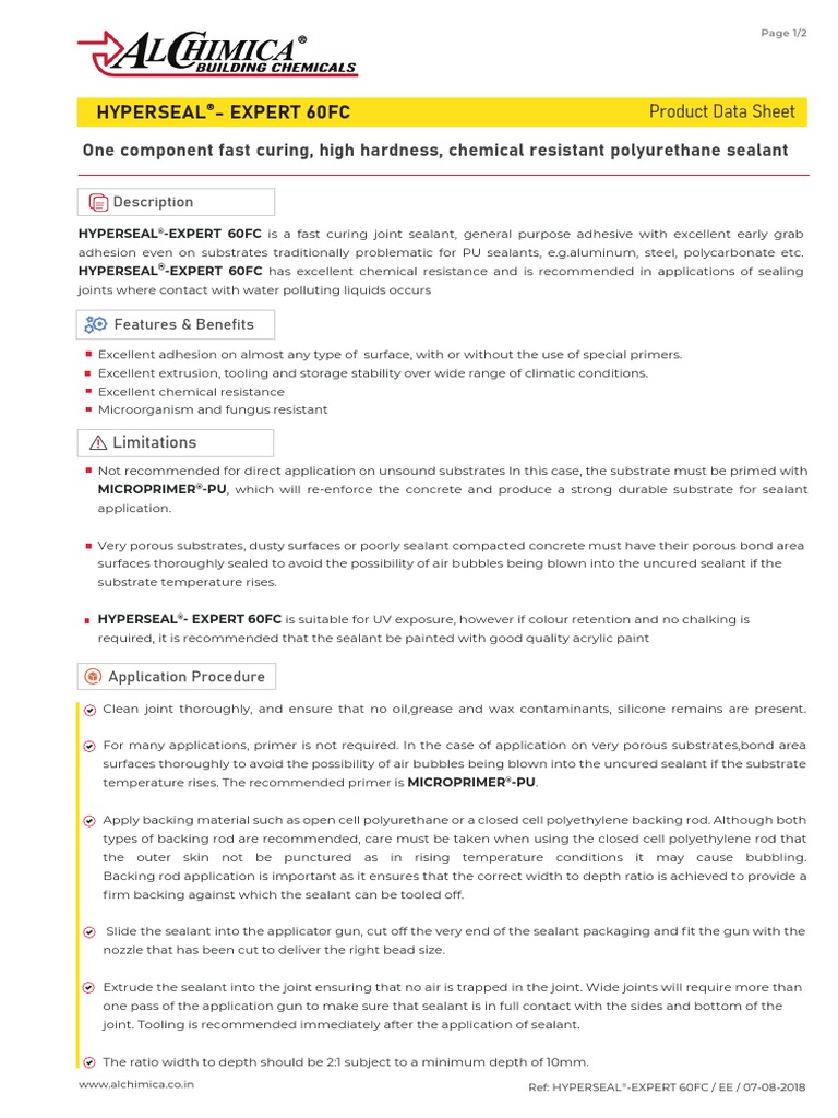 Hyperseal - Expert 60Fc: One Component Fast Curing, High Hardness ...