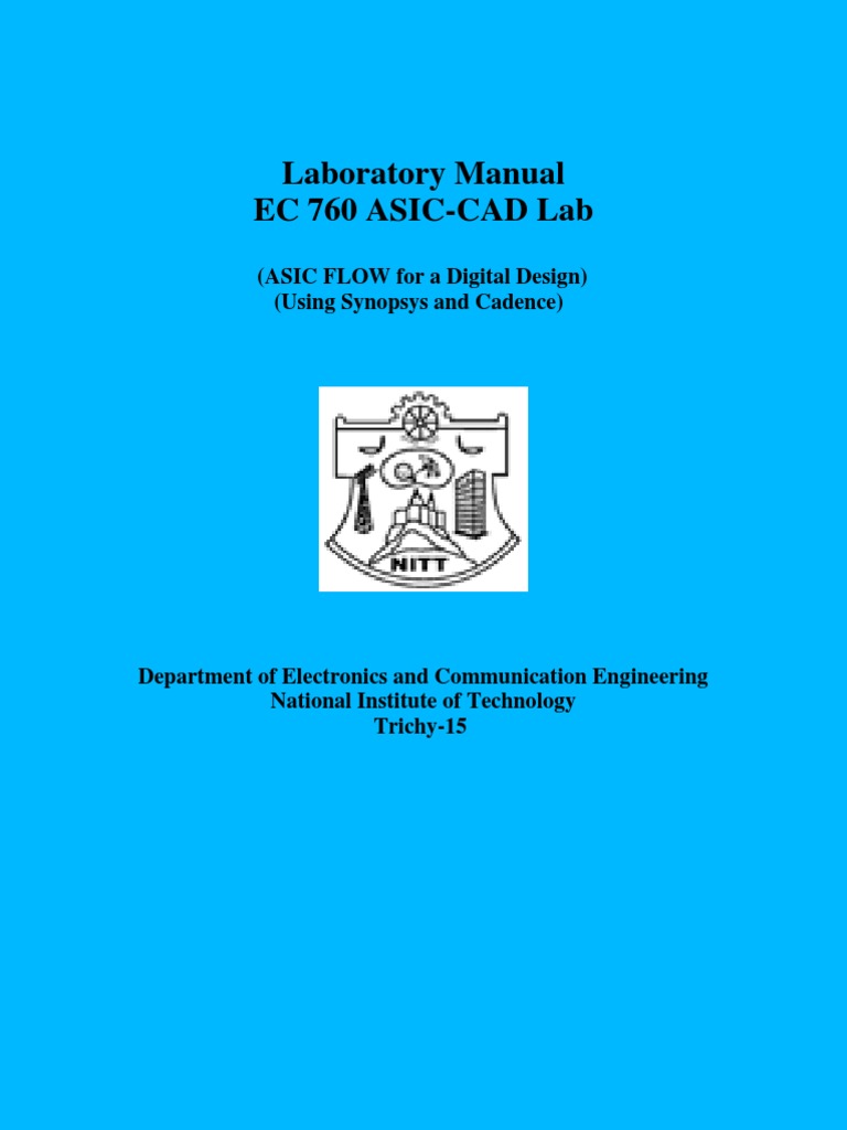 Synopsys Lab Manual1 | PDF | Hardware Description Language | Logic Synthesis