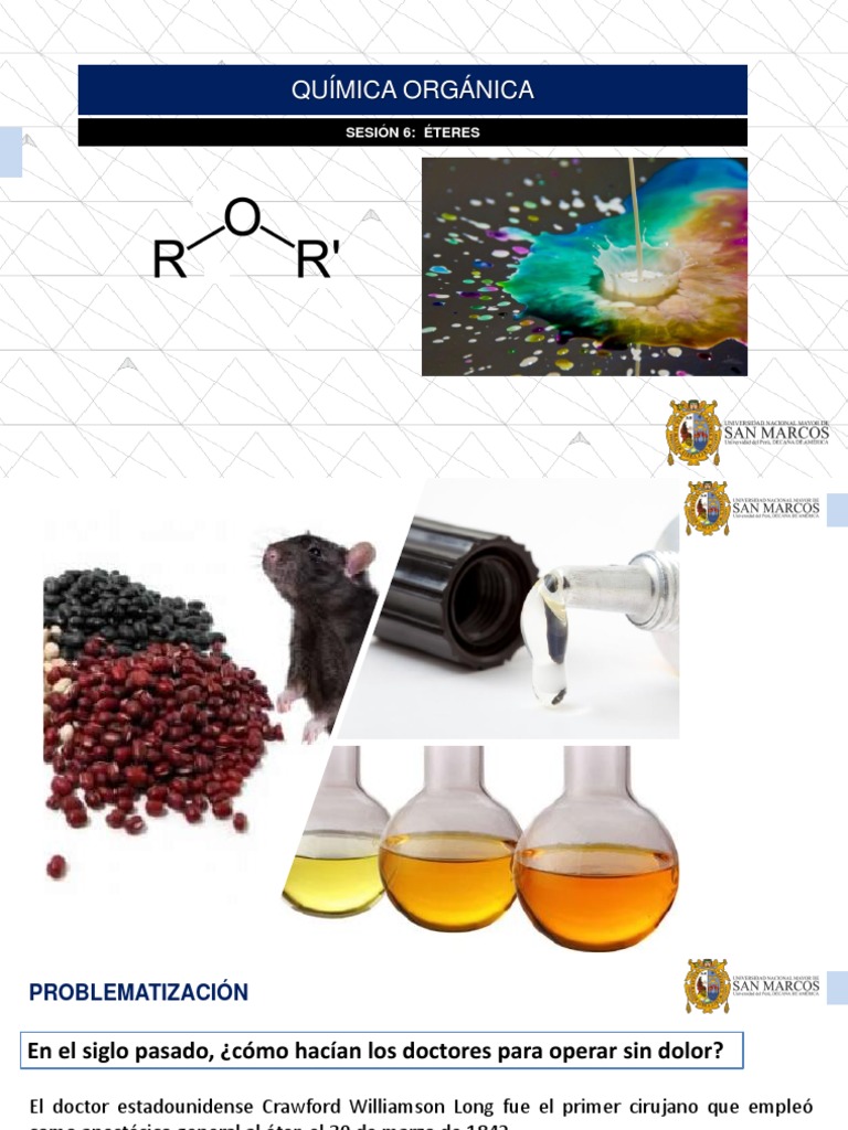 Química Orgánica: Sesión 6: Éteres | PDF | Éter | Solvente