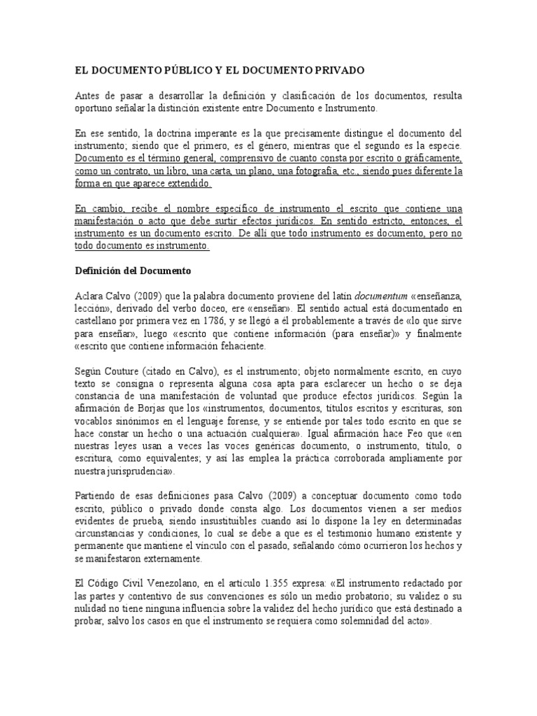El Documento Público y El Documento Privado | PDF | Justicia | Crimen y ...