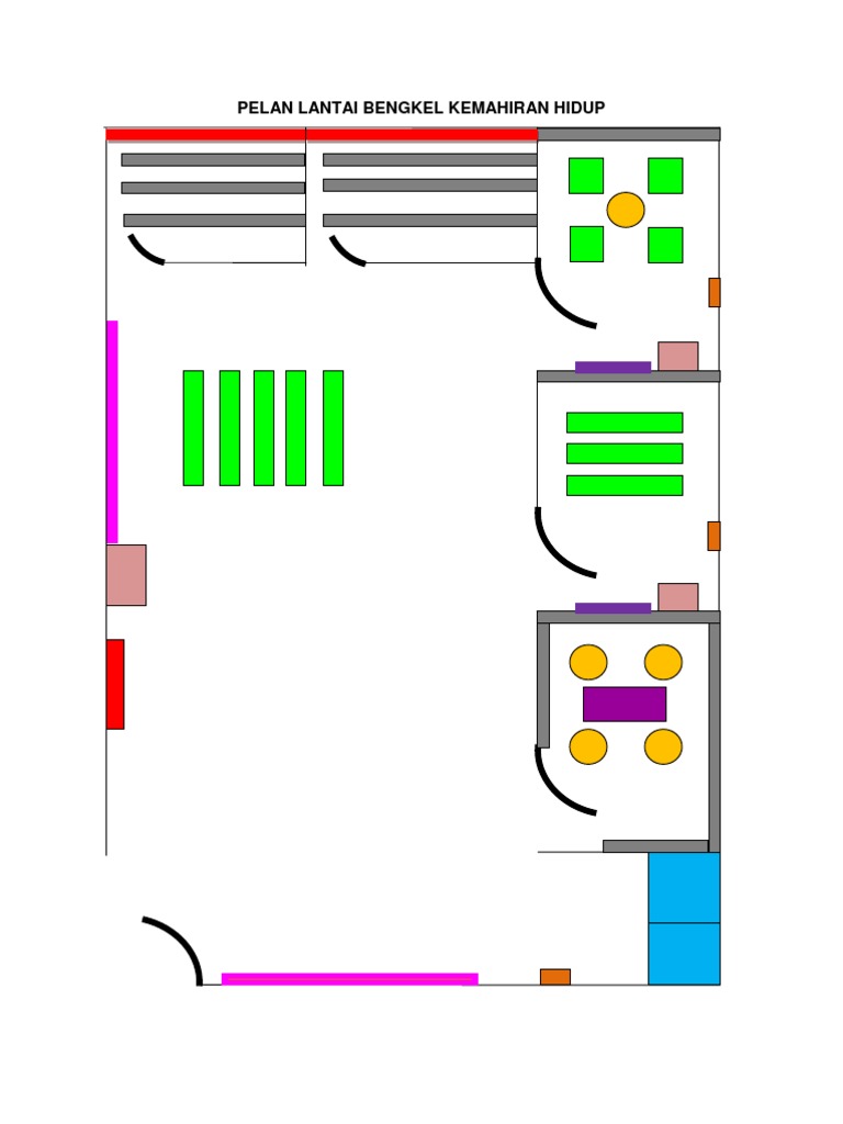 Pelan Lantai Bengkel KH | PDF