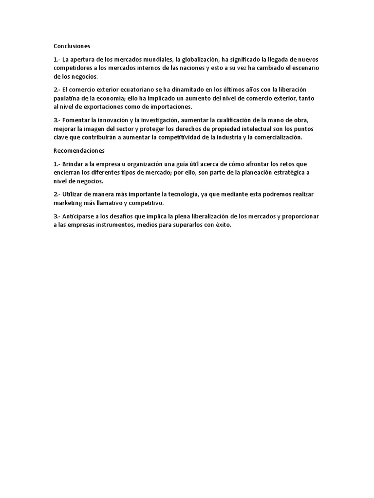 Conclusiones Y RECOMENDACIONES | PDF
