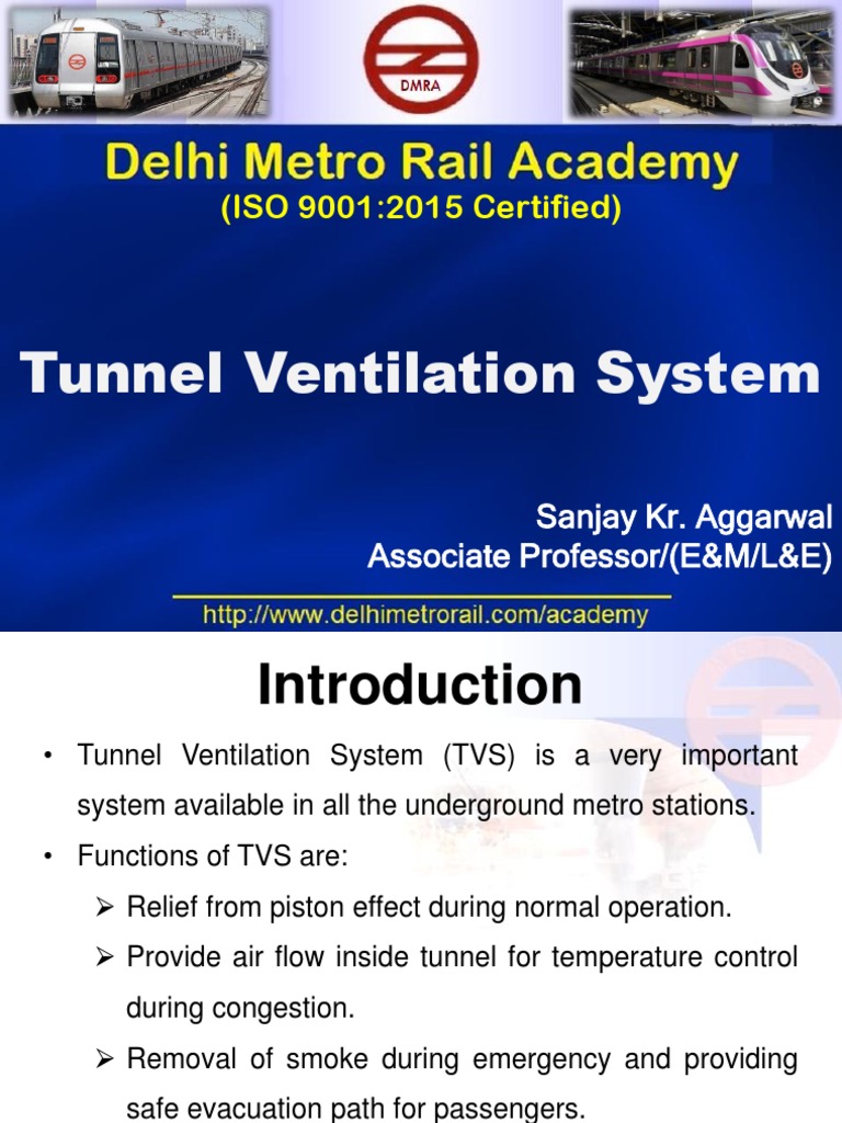 Metro Tunnel Ventilation System Overview | PDF | Tunnel | Ventilation ...