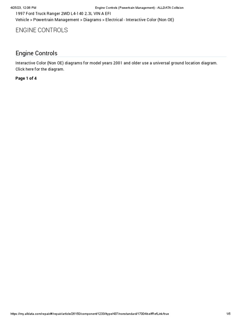 Engine Controls (Powertrain Management) - ALLDATA Collision | PDF