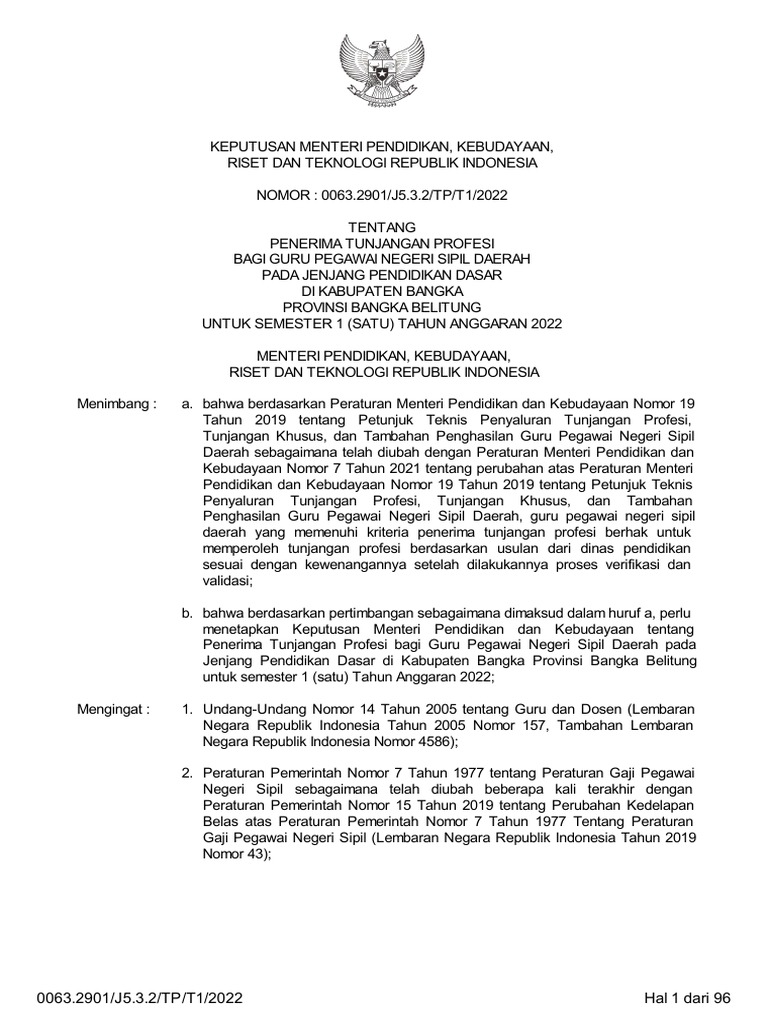 SK-TPG Dikdas Pns-Dau-0063.2901 - J5.3.2 - TP - T1 - 2022 | PDF