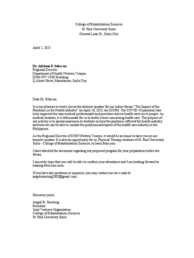 Letter Writing Exercise | PDF