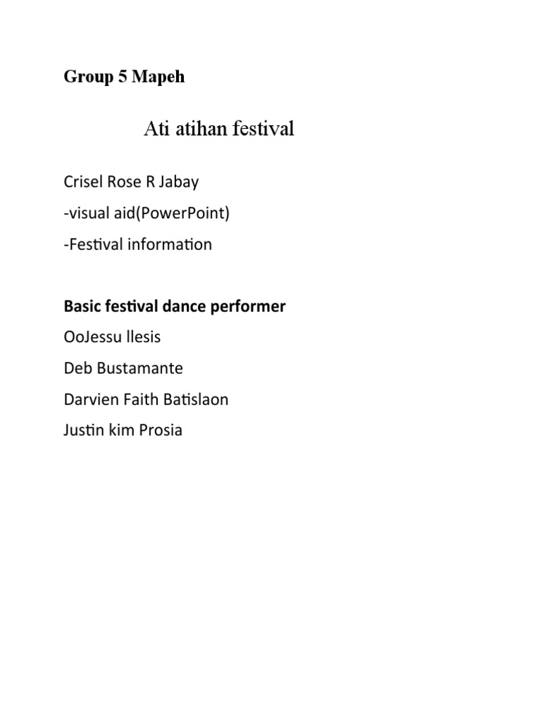 Ati Atihan Festival | PDF