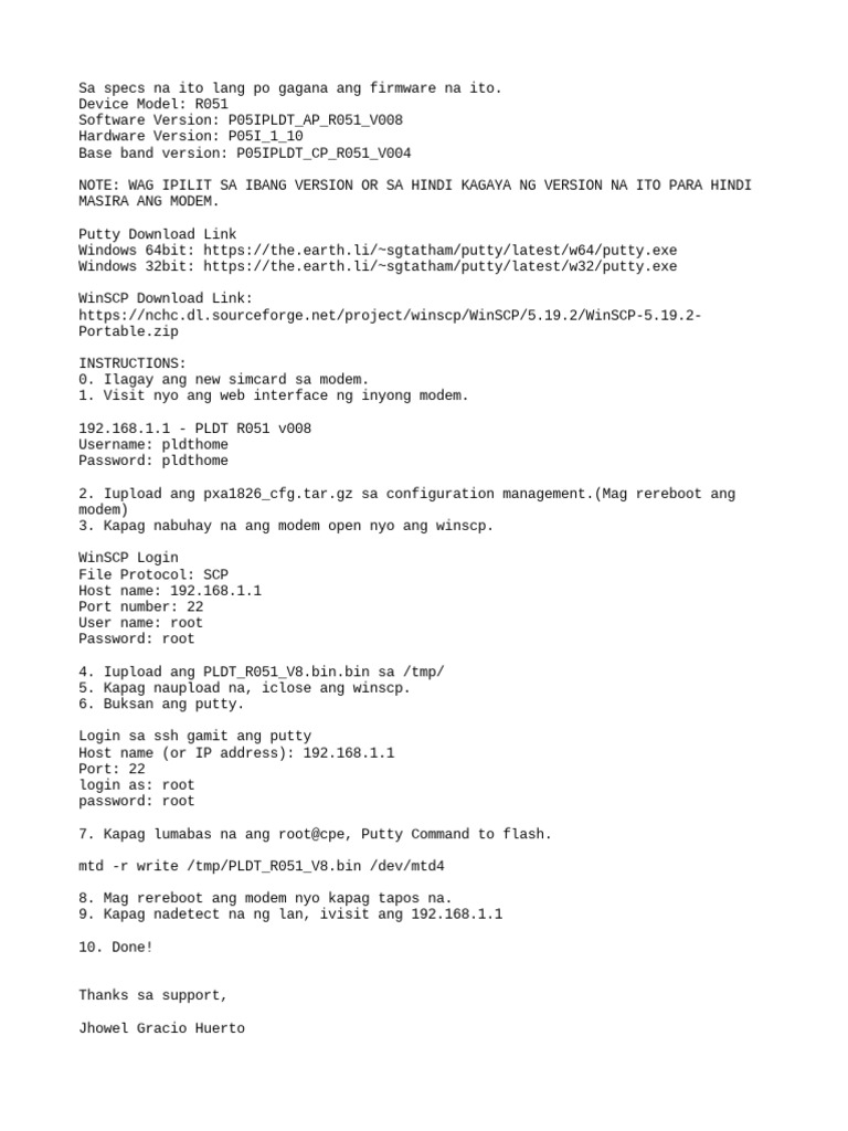 R051 v008 Instructions | PDF