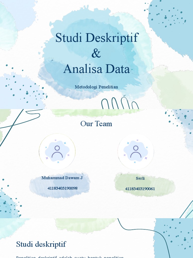 Studi Deskriptif Dan Analisa Data | PDF | Karier & Perkembangan