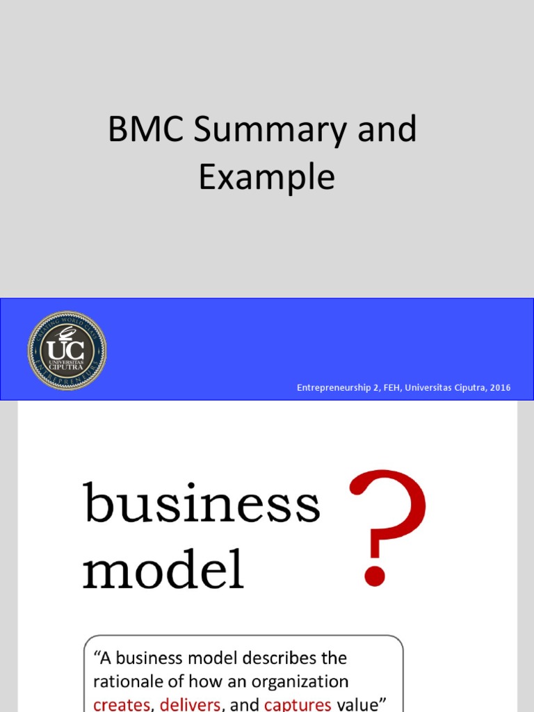 BMC Summary and Examples EP1 MM | PDF