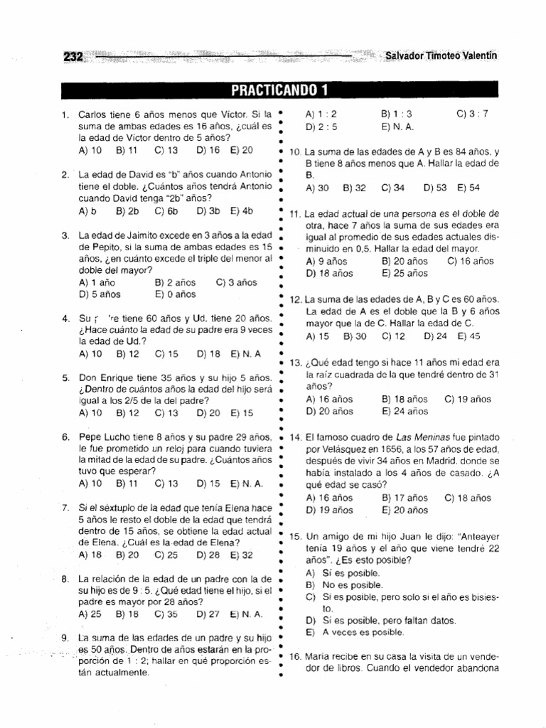 Practica Edades - RM-Jueves 16.02.22 | PDF