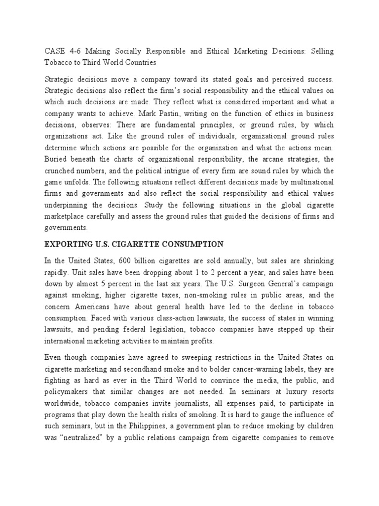 Exporting U.S. Cigarette Consumption | PDF | Tobacco Smoking | Addiction