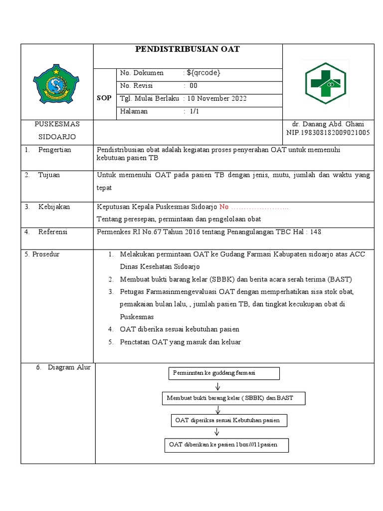 SOP PEndistribusian OAT | PDF