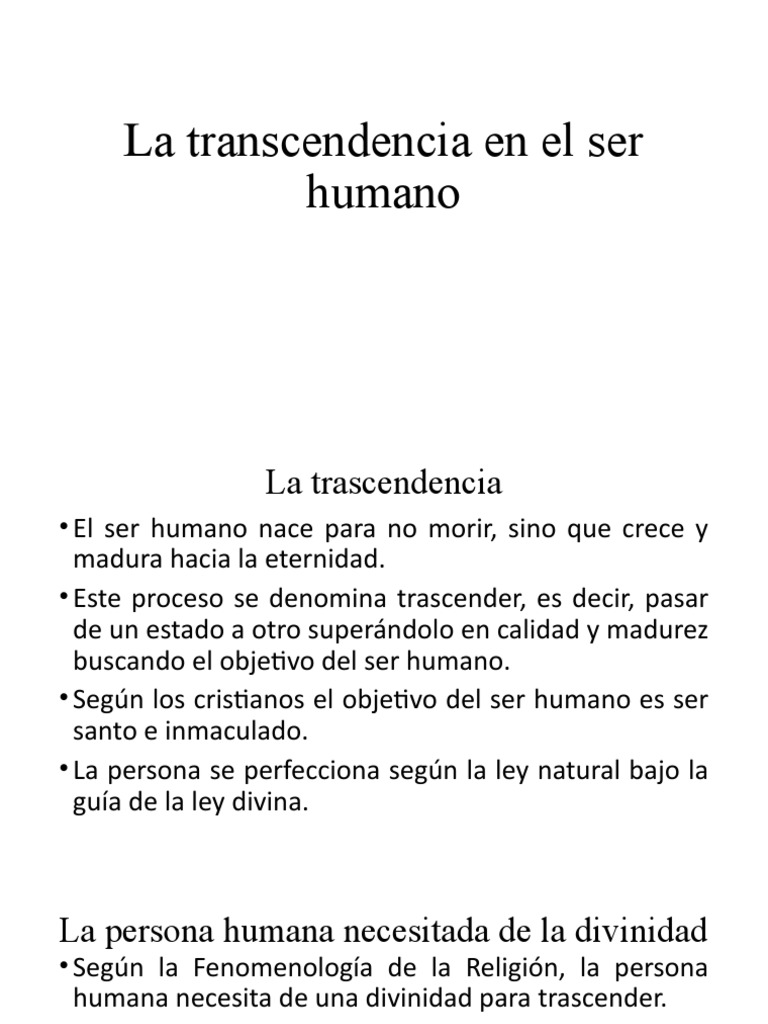 La Transcendencia | PDF