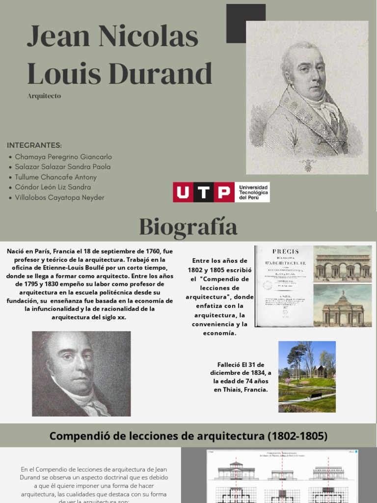 Jean Nicolas Louis Durand | PDF