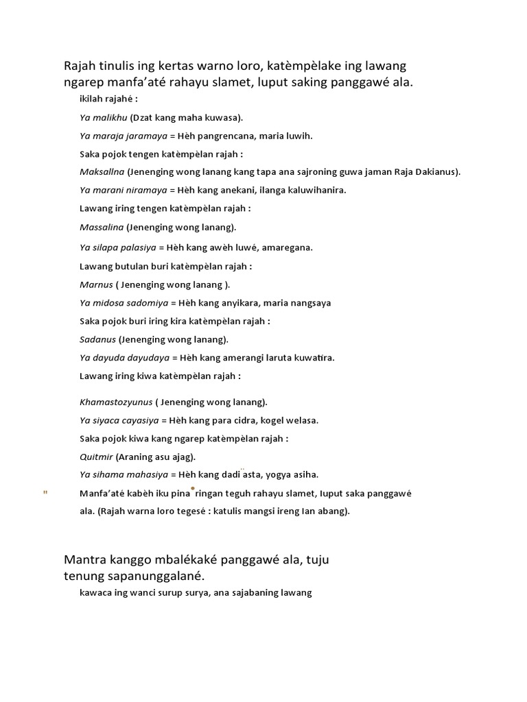 Kitab Wedha Mantra | PDF