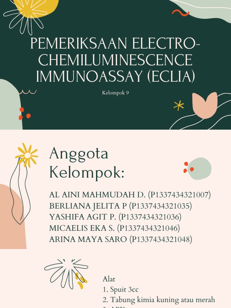 Pemeriksaan Electro-Chemiluminescence Immunoassay (Eclia) : Kelompok 9 ...