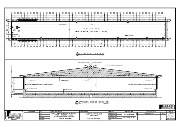 Floor Plan and Cross Section | PDF | Building Engineering | Architectural Elements