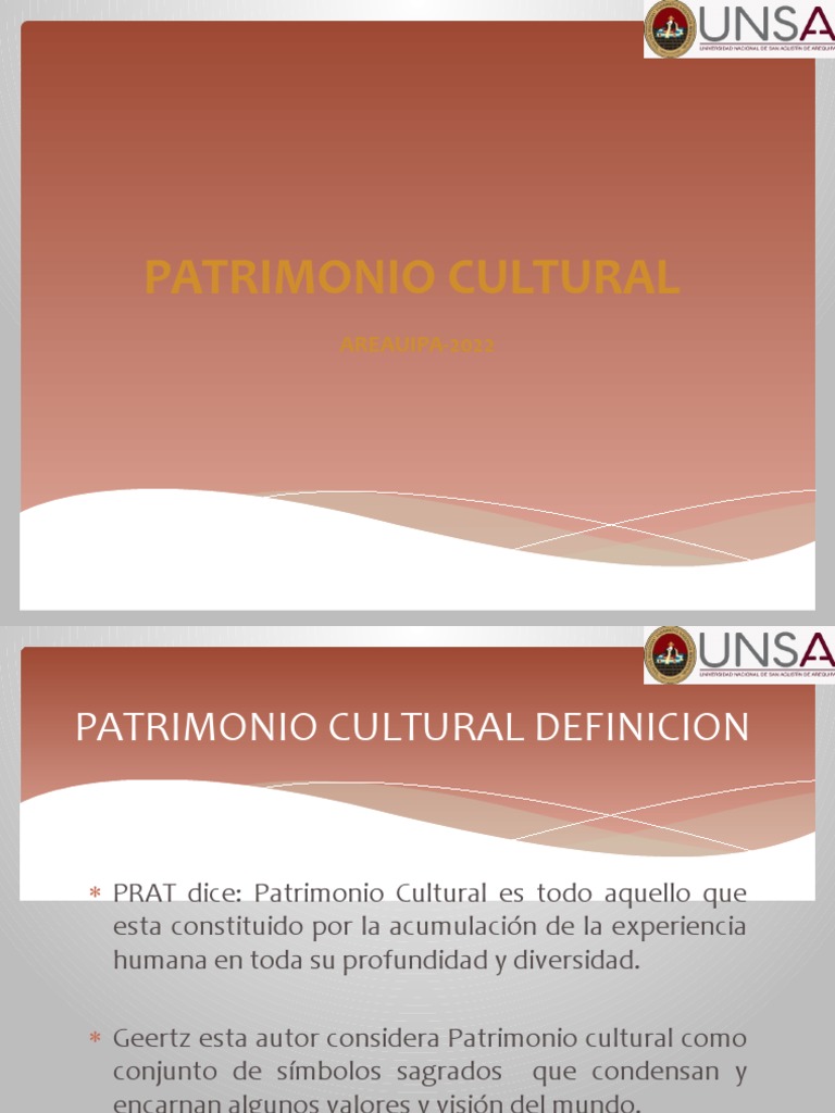 Patrimonio Cultural Diapositiva | Descargar gratis PDF | Patrimonio cultural | Patrimonio de la ...